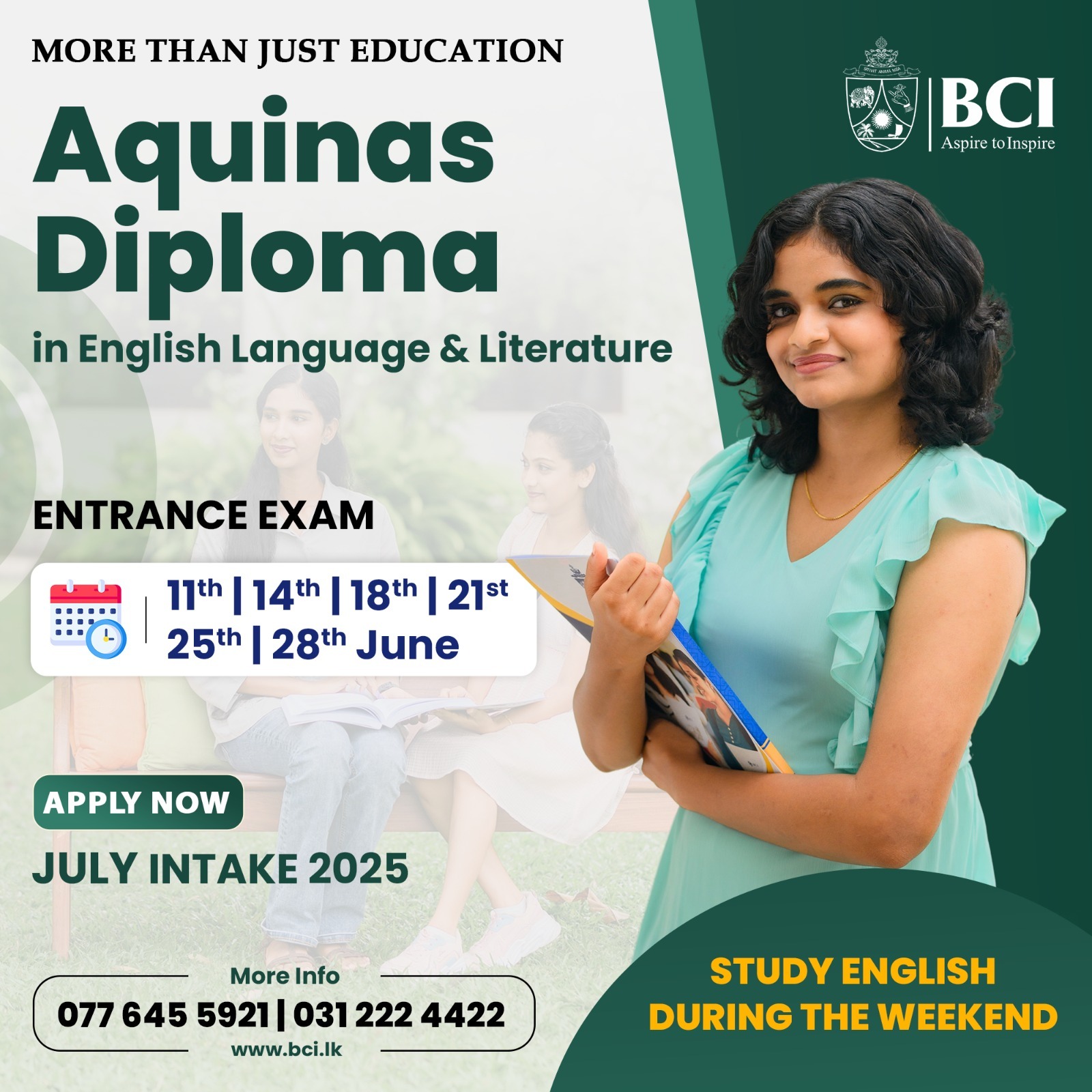 Aquinas Diploma in English Language & Literature | BCI Campus